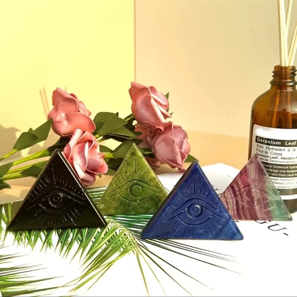 Jewelry | Natural Stone Pyramid Triangle Shape All Seeing Eye | Poshmark